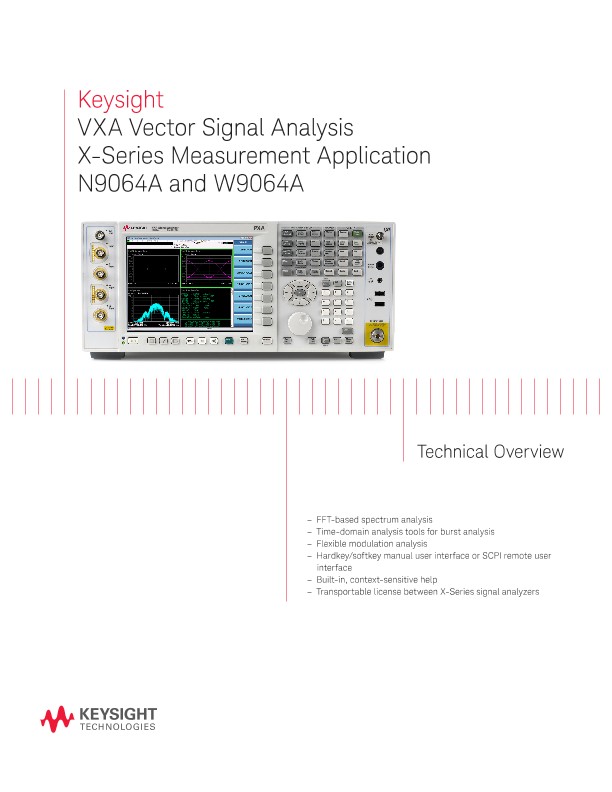 VXA Vector Signal Analysis X-Series Measurement Application N9064A and W9064A PDF Asset Page ...
